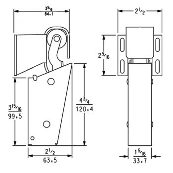 KASON 1095 STAINLESS STEEL CLOSER WITH 1094 ADJUSTABLE STAINLESS STEEL ...