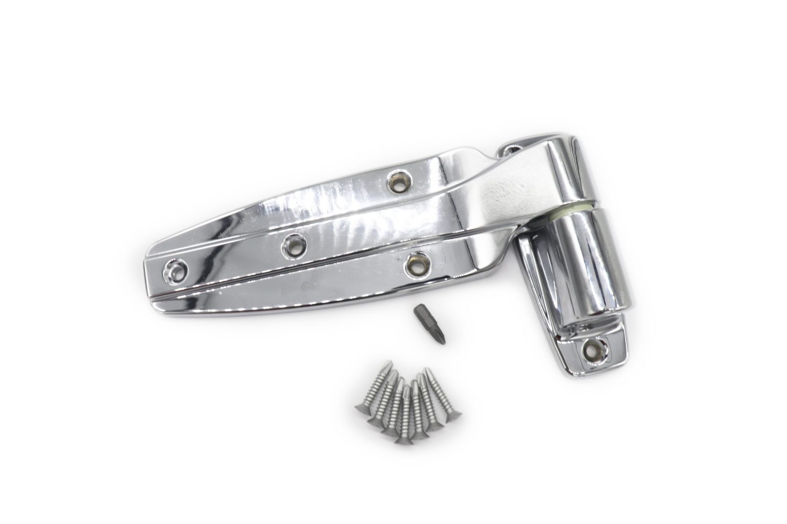KASON 1245 POLISHED CHROME REVERSIBLE CAM-RISE HINGE, FLUSH WITH ...