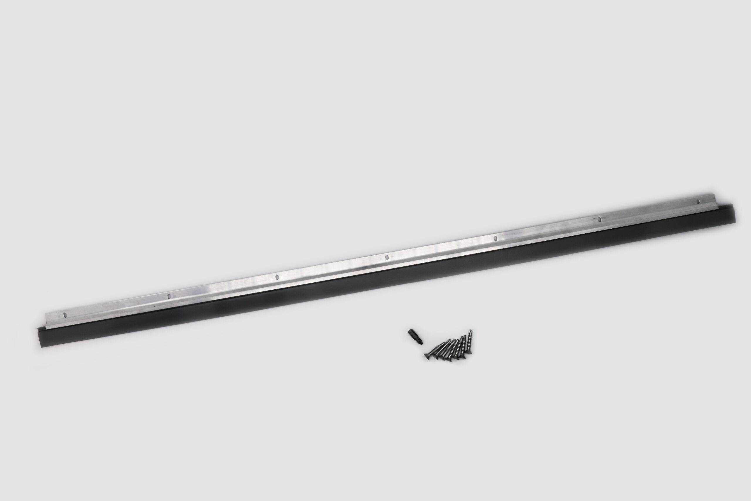 ALUMINUM AND VINYL DOOR SWEEP, 3' WITH HARDWARE KIT | Walkincoolerparts.com