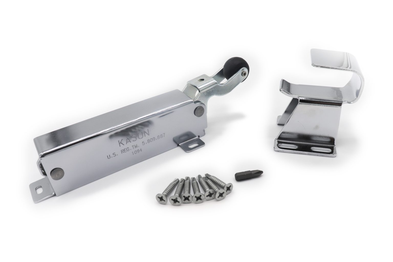 KASON 1094 Standard Mount Door Closer with Flush Hook