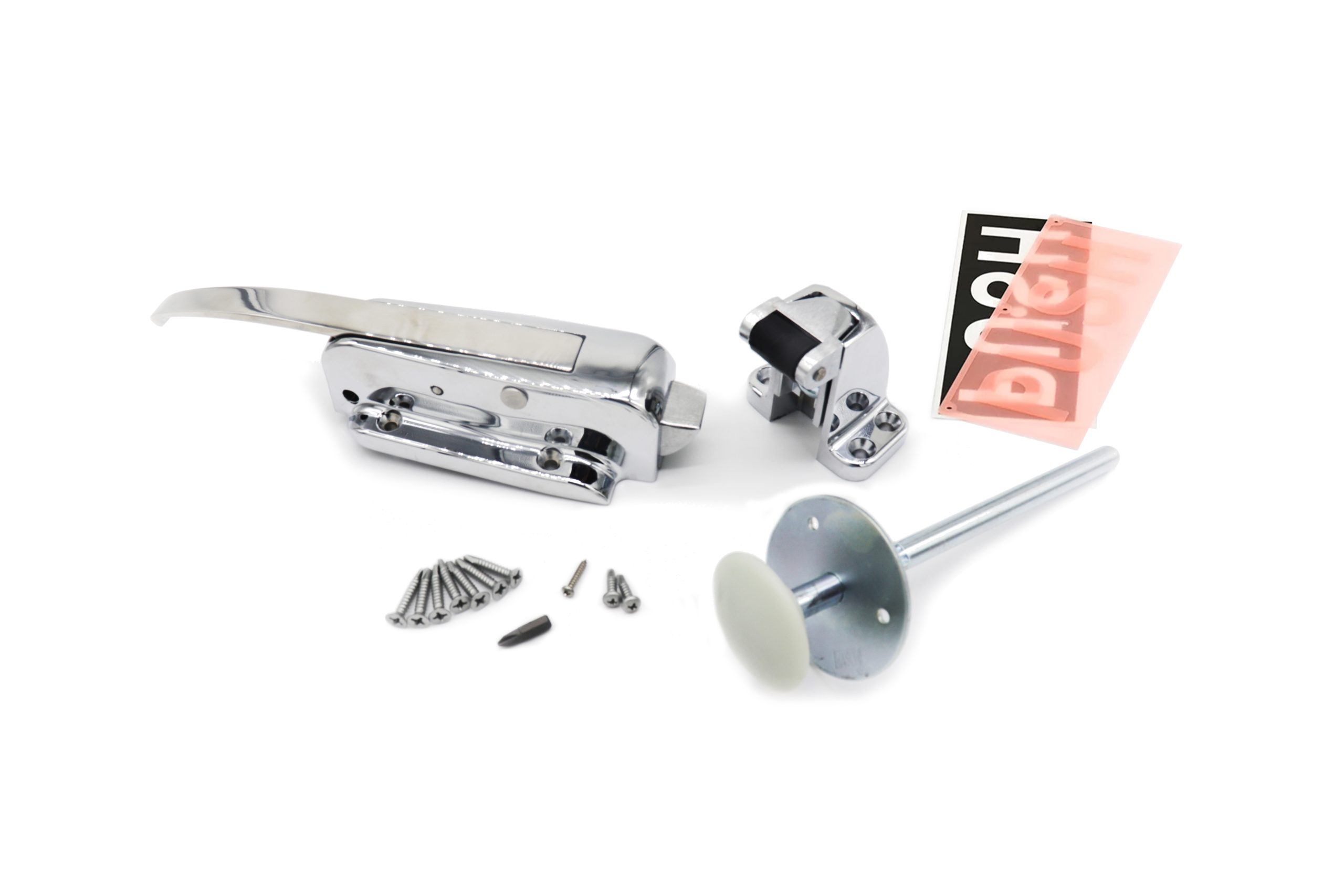 KASON 1236 POLISHED CHROME HEAVY DUTY LOCKING HANDLE WITH 4 3/8" INSIDE ...