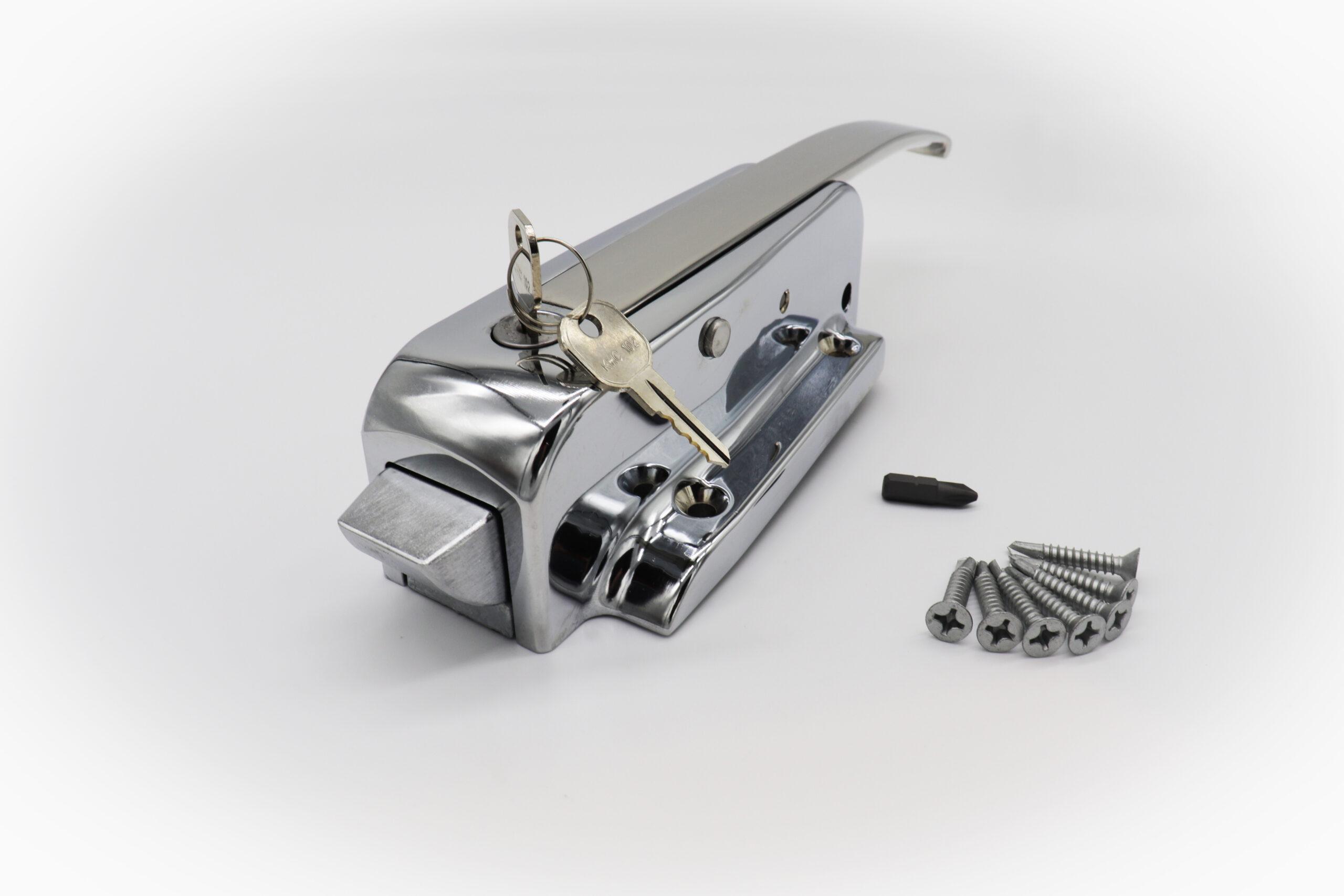 KASON 0056 POLISHED CHROME LOCKING LATCH BODY WITH HARDWARE KIT ...