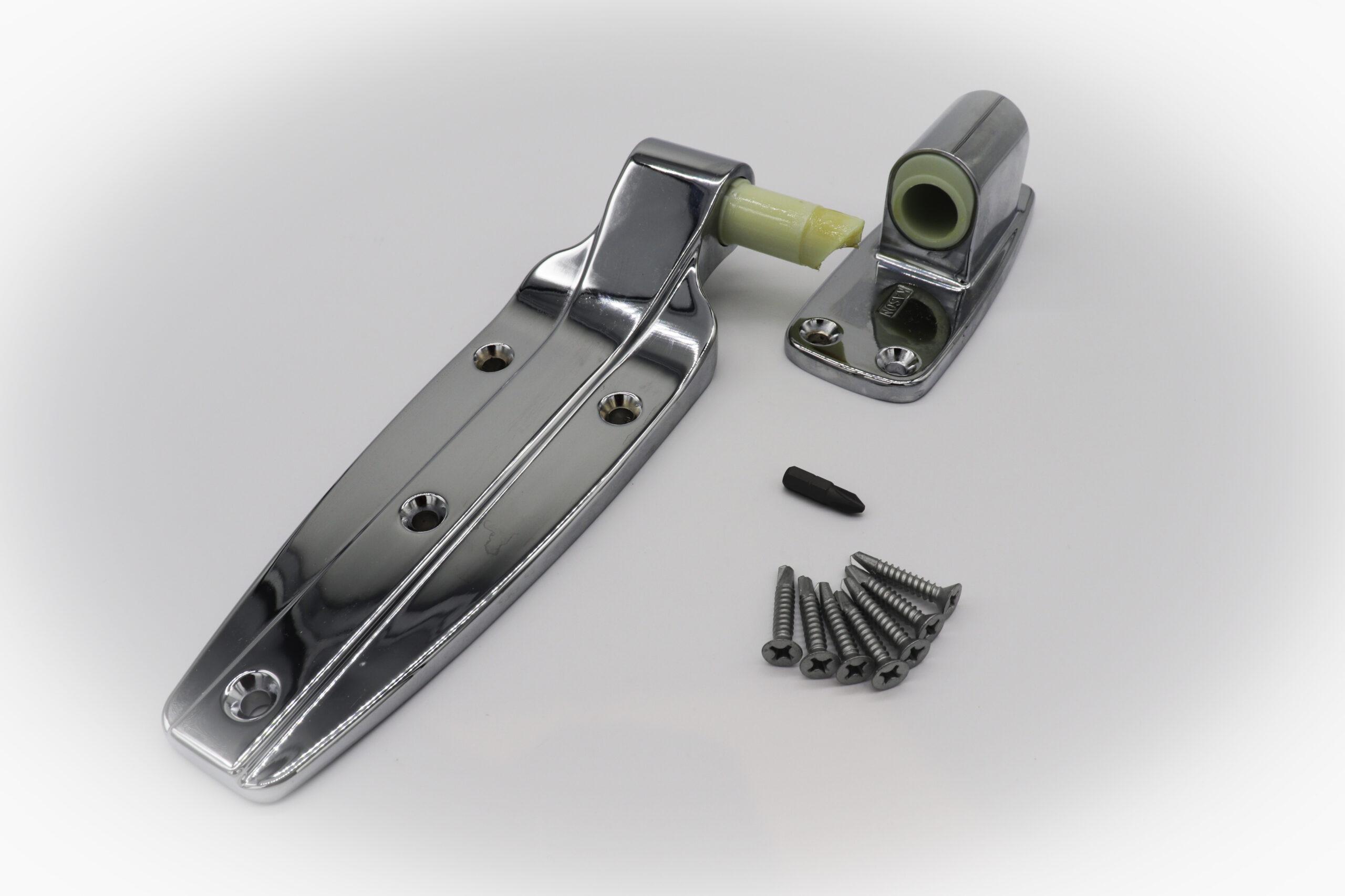 KASON 1245 POLISHED CHROME REVERSIBLE CAM-RISE HINGE, FLUSH WITH ...