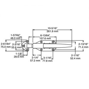 KASON 0077 POLISHED CHROME LOCKING LATCH AND HARDWARE KIT ...